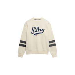 Superdry & Co Sweatshirt 'Varsity' female size XXL Cream / marine blue / Red