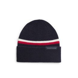 Tommy Hilfiger Beanie female size 55/60 Ecru / Dark blue / Red