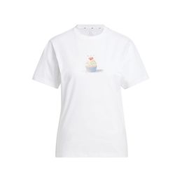 adidas Sportswear Funktionsshirt 'SEASONAL ESSENTIALS CUPCAKE GRAPHIC' Damen Gr&ouml;&szlig;e XS beige / blau / pink / wei&szlig;