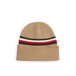 Tommy Hilfiger M&uuml;tze Herren Gr&ouml;&szlig;e 55/60 beige / navy / hellbraun / rot
