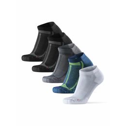 Danish Endurance Laufsocken 'Long Distance Running Low-Cut' Herren Gr&ouml;&szlig;e 43/47 enzian / dunkelgrau / schwarz / offwhite