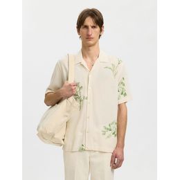 Selected Button Up Shirt male size XXL Beige / Light green