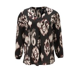 Aniston Bluse Damen Gr&ouml;&szlig;e 7XL dunkelbraun / wei&szlig;