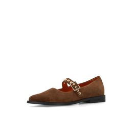 Manfield Ballerina Damen Gr&ouml;&szlig;e 41 cognac Sommerschuhe