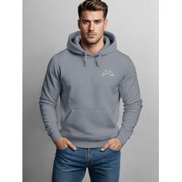 Neverless Sweatshirt 'Mountain Lineart' male size 5XL Grey