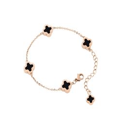 Lenoites Armband Damen Gr&ouml;&szlig;e One Size rosegold / schwarz