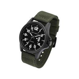 Just Watch Analog Watch 'aus Nylon mit Datumsanzeige, 3 ATM wasserdicht' male size One size Green