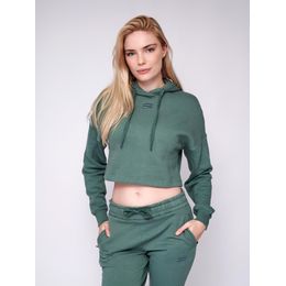 Fortex Fitness Sweatshirt 'Essential Cropped Hoodie' Damen Gr&ouml;&szlig;e L hellgr&uuml;n