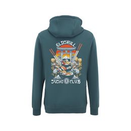 Oldskull Hoodie 'Asian Sushi Rollmate Graphic' Herren Gr&ouml;&szlig;e L petrol