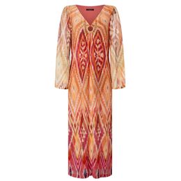 ana alcazar Kleid 'Zibaly' Damen Gr&ouml;&szlig;e 44 beige / cognac / kirschrot Sommerkleid