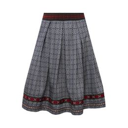 Ulla Popken Skirt female size 54 marine blue / Blood red / White