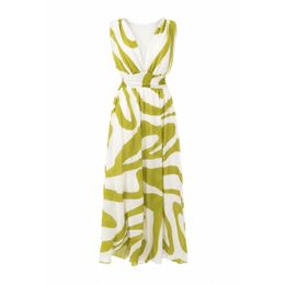Elara Kleid Damen Gr&ouml;&szlig;e 38 kiwi / offwhite Sommerkleid