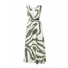 Elara Kleid Damen Gr&ouml;&szlig;e 34 khaki / wei&szlig; Sommerkleid