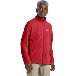 Jack Wolfskin Herren Fleecejacke "TAUNUS FZ M", rot, Gr. M, Fleece, Obermaterial: 100% Polyester, Jacken, schnell trocknend, mit Stretchanteil,