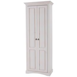 Garderobenschrank OTTO HOME, B:71cm H:187cm T:38cm, wei&szlig;, Massivholz, Flur, Schr&auml;nke, "Rustic, Dielenschrank, Dielenm&ouml;bel, Landhausstil", aus