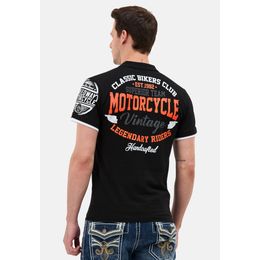 Cipo & Baxx Cipo & Baxx Poloshirt Herren Gr&ouml;&szlig;e L hellorange / schwarz / wei&szlig;