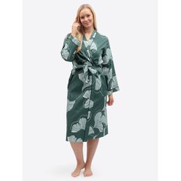 Cyberjammies Morgenmantel 'Grace' Damen Gr&ouml;&szlig;e 4XL dunkelgr&uuml;n / wei&szlig;