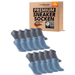 sockenkauf24 F&uuml;&szlig;linge 'Sneaker Socken' Herren Gr&ouml;&szlig;e 35/38 grey denim
