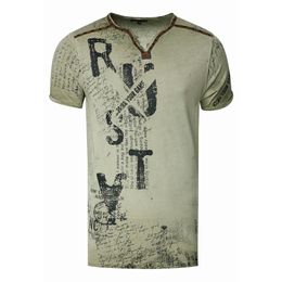 Rusty Neal T-Shirt Herren Gr&ouml;&szlig;e M khaki