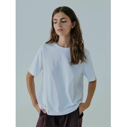 NORR Damen Kurzarmhemd "NORR T-shirt Nelly tee", wei&szlig;, Gr. 40, Obermaterial: 70% Baumwolle, 30% Polyester, Hemden