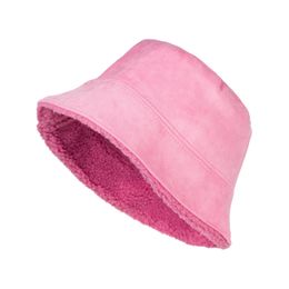 styleBREAKER Hut '2 in 1 Wende Fischerhut Materialmix' Damen Gr&ouml;&szlig;e 54/64 rosa