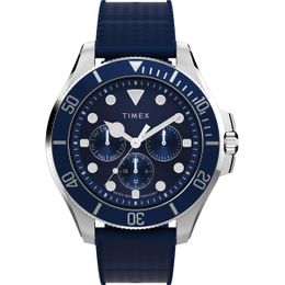 Timex Herren Quarzuhr "Harborside Coast Multifunction", blau, Armbanduhren, Armbanduhr, Herrenuhr, analog, Wochentag, Tag, Beleuchtung