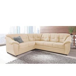 Sit & More Ecksofa SIT & MORE, B:262cm H:90cm T:212cm, beige, PRIMABELLE-Microfaser (100% Polyester);SOFTLUX/Struktur (Korpus in Kunstleder, Sitz und R&uuml;cken in