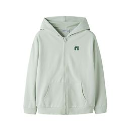 name it Sweatjacke 'NKMValon' Jungen Gr&ouml;&szlig;e 146/152 pastellgr&uuml;n / dunkelgr&uuml;n