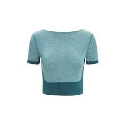 Icebreaker Funktionsshirt 'ZoneKnit' Damen Gr&ouml;&szlig;e XS smaragd / gr&uuml;nmeliert / pastelllila