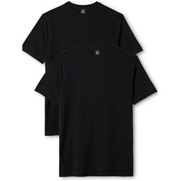 Lerros Shirt 'Lerros - Herren Rundhals Doppelpack Tshirt, Regular Fit, (20030141)' Herren Gr&ouml;&szlig;e XXXL schwarz