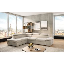 Sit & More Ecksofa SIT & MORE, B:272cm H:73cm T:226cm, beige, 100% Polyester, Wohnzimmer, Sofas, "Valantine L-Form, B: 272 cm, Armteilverstellung,