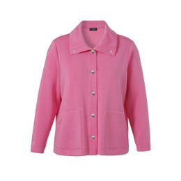 Via Appia Due Damen Sweatjacke "Via Appia Due Sweatjacke", rosa, Gr. 46, uni, Obermaterial: 49% Viskose CV. 43% Polyester PES. 8% Elasthan EL.,
