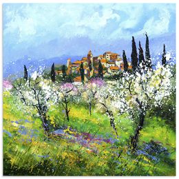 Wandbild Artland, B:100cm H:100cm T:1cmfarbe bild(er): gr&uuml;n, Alu Dibond, Wohnzimmer, Bilder, "Spring in Provence", als Alubild, Leinwandbild, Poster,