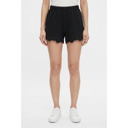 V&eacute;ro Moda VERO MODA Damen Shorts "VMLOUISE HW SHORTS"schwarz, Gr. L, unifarben, Web, Obermaterial: 100% Baumwolle, Hosen, Baumwolle, regular fit