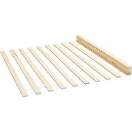 Lattenrost Inter Link, B:90cm L:200cm, transparent, Lattenroste, "Rollrost, Rolllattenrost, 90/140 x 200 cm, 13 Latten", aus Kiefer Massivholz, natur