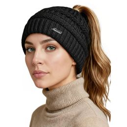 Neverless M&uuml;tze '36928' Damen Gr&ouml;&szlig;e 54/64 schwarz