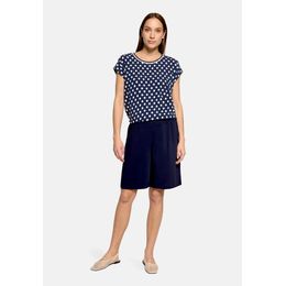 Betty Barclay Damen Kurzarmshirt "Damen mit Tunnelzug", blau, Gr. 36, Jersey, Obermaterial: 95% Viskose, 5% Elasthan, Shirts