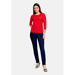 Betty Barclay Damen 3/4-Arm-Shirt "Damen mit Rundhalsausschnitt", rot, Gr. 42, Obermaterial: 98% Polyester, 2% Elasthan, Shirts