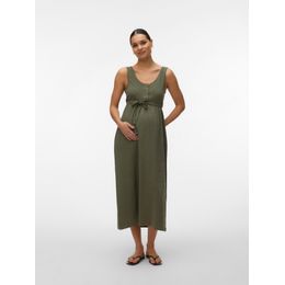 MAMALICIOUS Damen Tr&auml;gerkleid "MLEVI LIA SL JRS ANKLE DRESS 2F NOOS"kalamata, Gr. L, unifarben, Jersey, Obermaterial: 100% Baumwolle, Kleider,