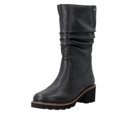 Remonte Damen Winterstiefel, Gr. 40schwarz, Leder, Schuhe, Stiefel, Blockabsatz, mit slouchy Schaft und TEX-Membrane