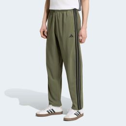 Herren Sporthose "ESSENTIALS 3-STREIFEN STANFORD LITE WOVEN TAPERED OPEN HEM", gr&uuml;n, Gr. XXL, adidas Sportswear, Obermaterial: 100% Polyester, Hosen
