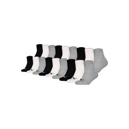 Puma Kinder Kurzsocken "Socken Plain Quarter ECOM 18P 18er Pack", Gr. 39, bunt, Obermaterial: 71% Baumwolle CO. 14% Polyester PES. 13% Polyamid PA.