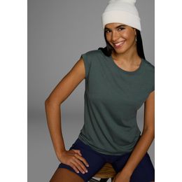 Boysen's BOYSEN'S Damen T-Shirt "in vielen Farben & gro&szlig;en Gr&ouml;&szlig;en", gr&uuml;n, Basic, Gr. 34, clean, unifarben, Jersey, Obermaterial: 50% Baumwolle, 50% Polyester,