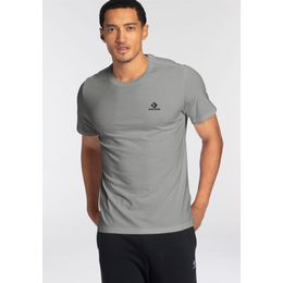 Converse Herren T-Shirt "STAR CHEV EMB TEE", grau, Gr. XL, Obermaterial: 100% Baumwolle, Shirts, Kurzarm, mit Rundhalsausschnitt, ohne Verschluss,