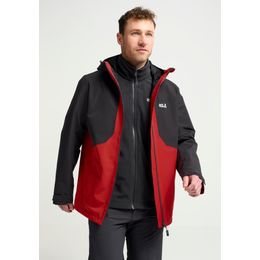 Jack Wolfskin Herren 3-in-1-Funktionsjacke "STONETRAIL 3IN1 JKT M", rot, Gr. XL, Obermaterial: 100% Polyester. Futter: 100% Polyester. Innenfutter: