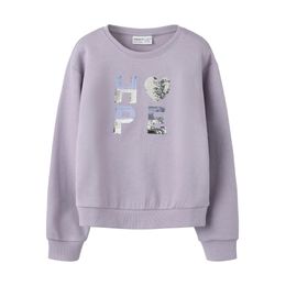 name it Sweatshirt M&auml;dchen Gr&ouml;&szlig;e 134/140 pastelllila / helllila / silber