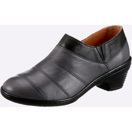 Gemini Damen Pumps, Gr. 39, grau, Glattleder, Basic, Schuhe