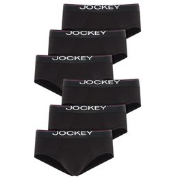 Jockey Panty 'Cotton Stretch Comfort Brief - 6 Pack' male size XXL Black