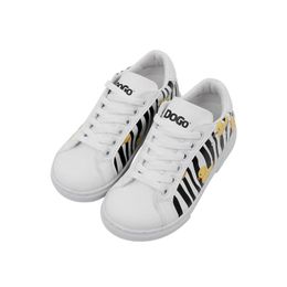 DOGO M&auml;dchen Sneaker "Ace Low-Top Sneaker Kids Ducky Kinder Sneaker", Gr. 31, wei&szlig;, Lederimitat, Schuhe, Handgefertigt