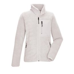 Killtec Damen Pl&uuml;schjacke "KOW 23 WMN FLC JCKT", wei&szlig;, Gr. 38, unifarben, Obermaterial: 100% Polyester, Jacken, angenehm hoher Stehkragen, w&auml;rmend